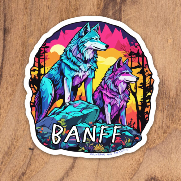 Geometric Animal Sticker – The Wolf – Mountains and Treasures