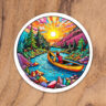 Canoe Sticker - Laminated Vinyl Decals - Indoors & Outdoors