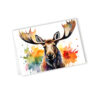 Wolf Florals Watercolour Wildlife Card - 5x7" - Mountains and Treasures