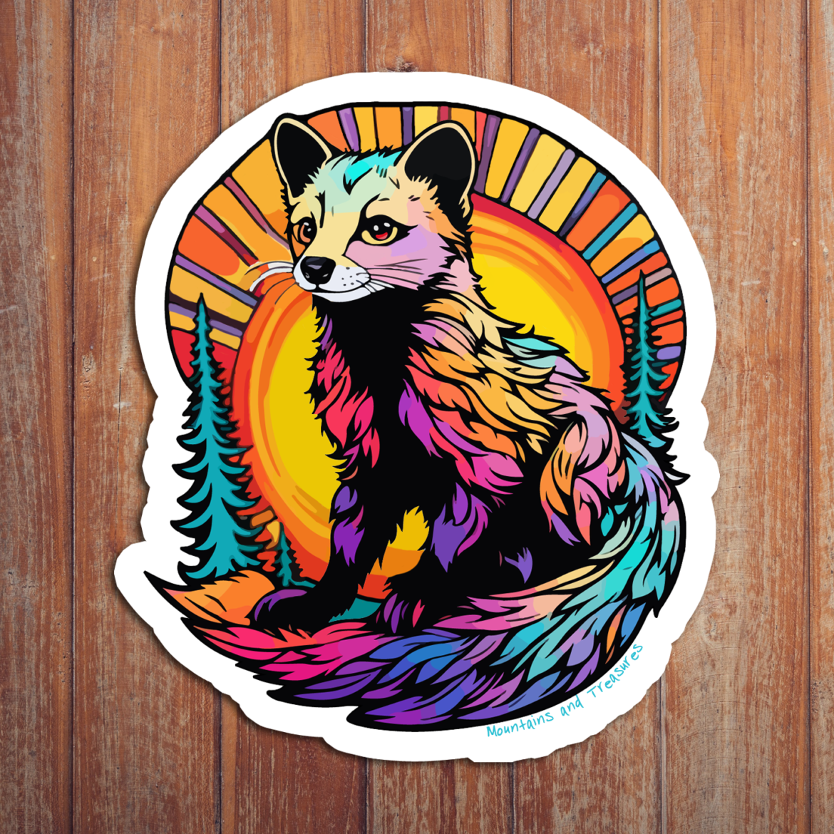Pine Marten Sticker - Rocky Mountain Decals